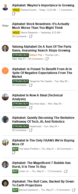 Alphabet: After Q1 Earnings Dust Settles, The Next Big Catalyst Waits In The Wings (GOOG ...