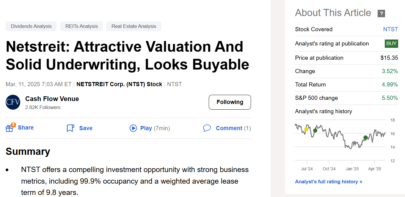 Netstreit: It's Getting Risky (NYSE:NTST) | Seeking Alpha