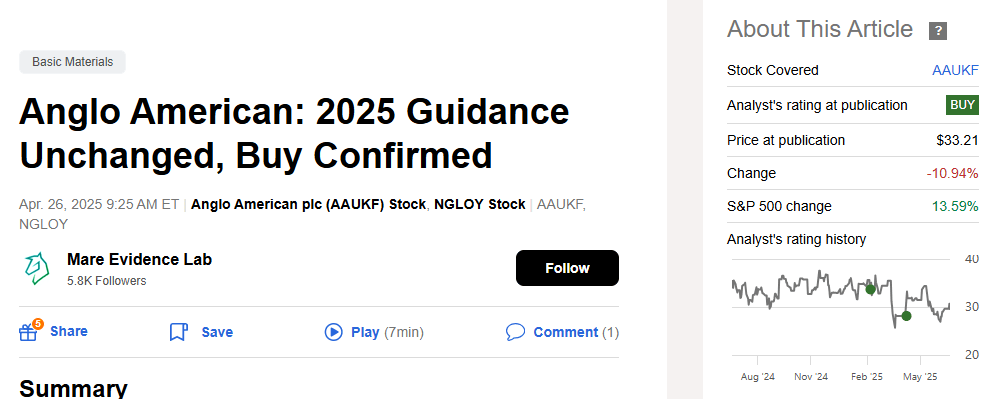 Concrete Steps For The New Anglo American. Buy Confirmed. (OTCMKTS ...