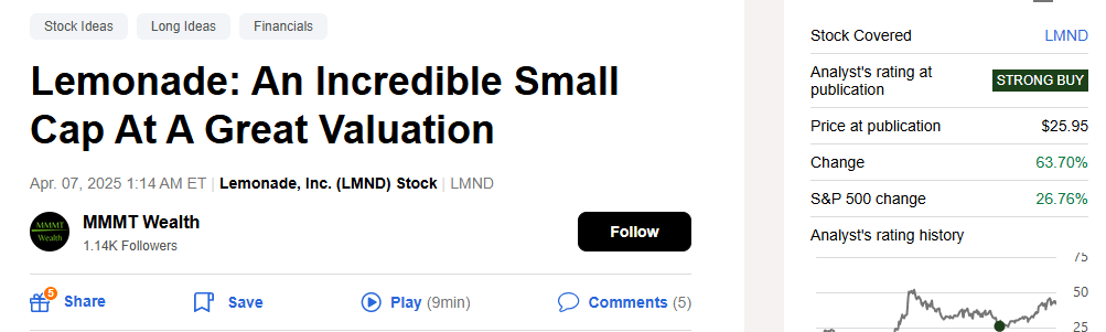 Lemonade: 2026 Will Be A Huge Year (NYSE:LMND) | Seeking Alpha