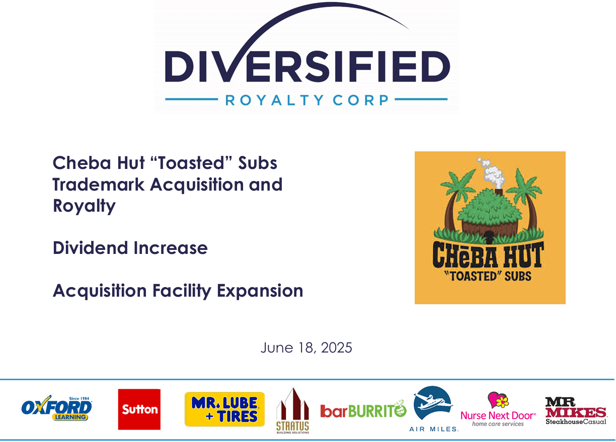 Diversified Royalty: 8.4% Yielder After The 10% Dividend Hike (TSX:DIV ...