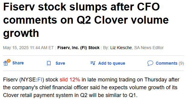 Fiserv: Justified Sell-Off Or Market Overreaction (NYSE:FI) | Seeking Alpha