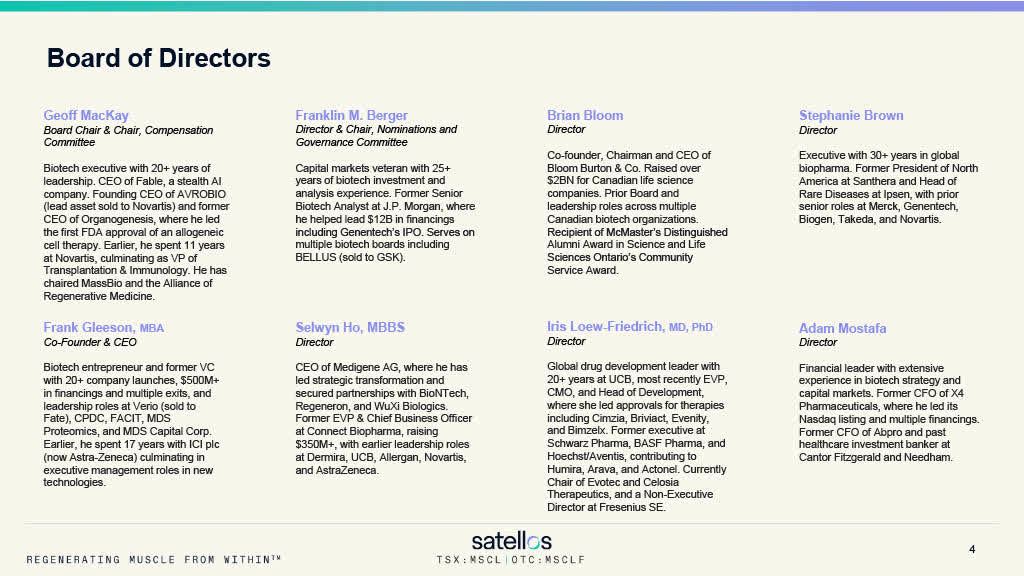 Satellos Bioscience: Promising Novel Treatment For Duchenne Muscular Dystrophy (TSX:MSCL:CA ...