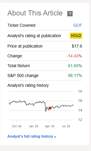Guggenheim's GOF Defies Closed-End Fund Logic, For A Reason (Rating ...