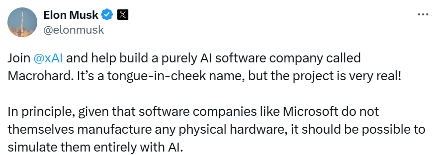 Why Elon Musk's Macrohard Is Not A Threat To Microsoft (NASDAQ:MSFT) | Seeking Alpha