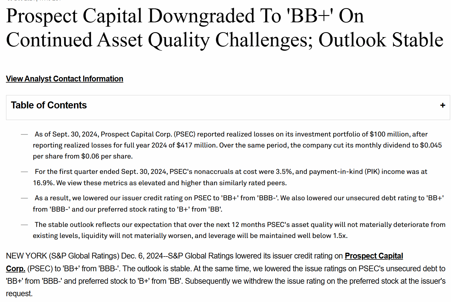 Prospect Capital Is The Last Remaining BDC Bond Opportunity With A +8% ...