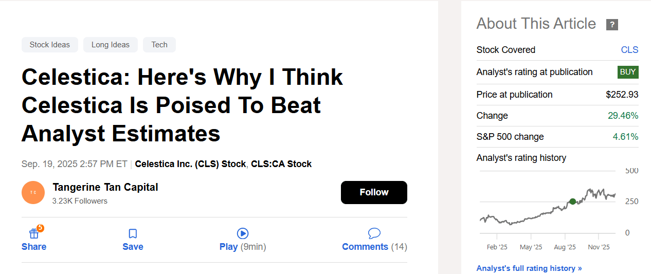 Celestica Stock: How Celestica Escaped The Low-Margin Trap (NYSE:CLS ...