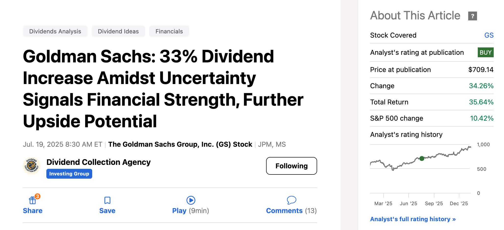 Another Double-Digit Raise, Another Signal: Goldman Sachs Isn't Done ...