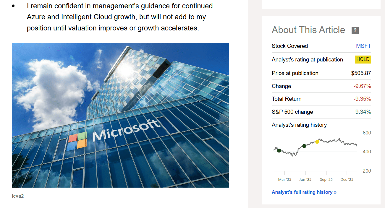 Microsoft: The Ride Couldn't Last Forever (NASDAQ:MSFT) | Seeking Alpha