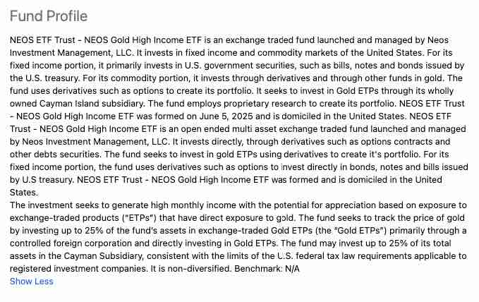 NEOS Gold High Income ETF: For Falling Rates And Rising Gold In 2026 ...