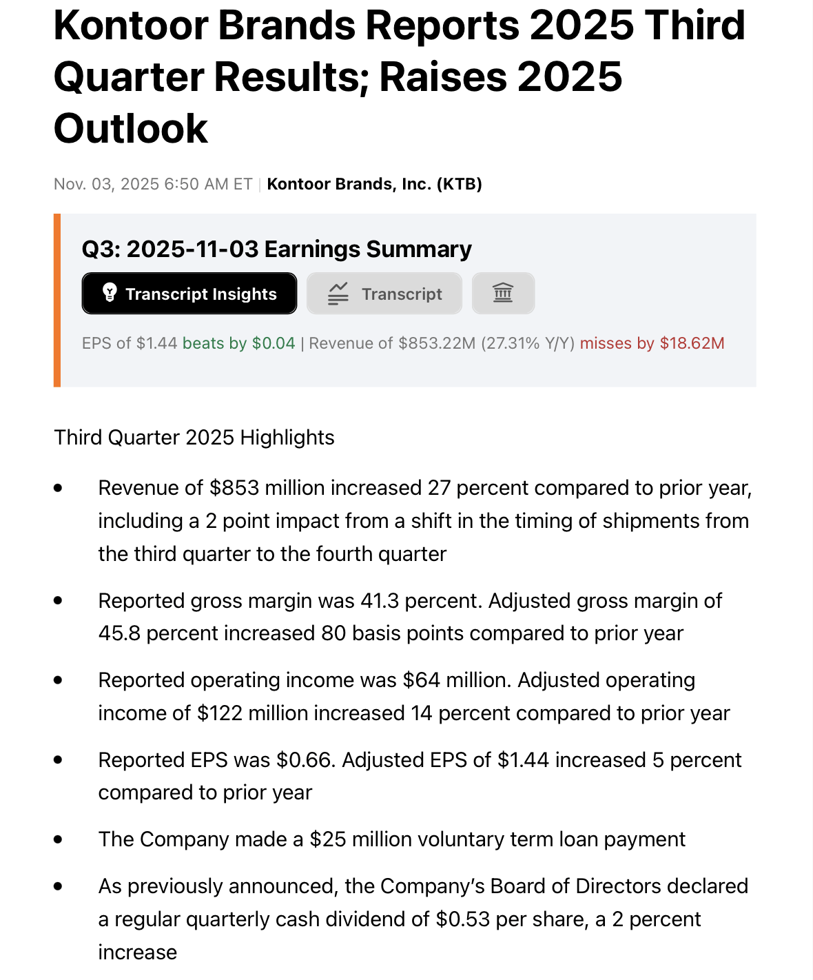 Kontoor Brands: Wrangled Into A Risky Setup - Sell (NYSE:KTB) | Seeking ...