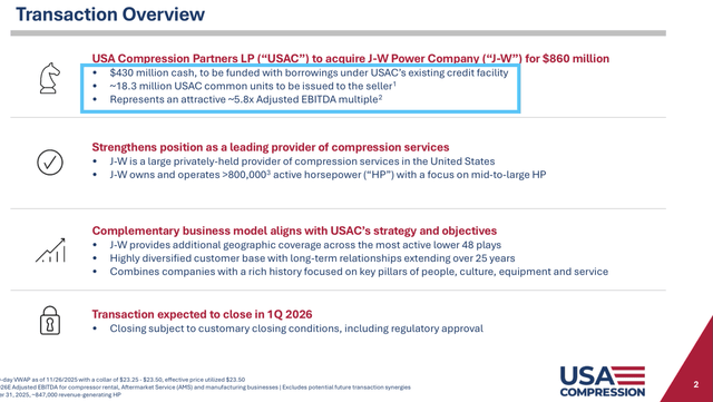USA Compression:The J-W Acquisition Addresses Two Key Challenges (NYSE ...