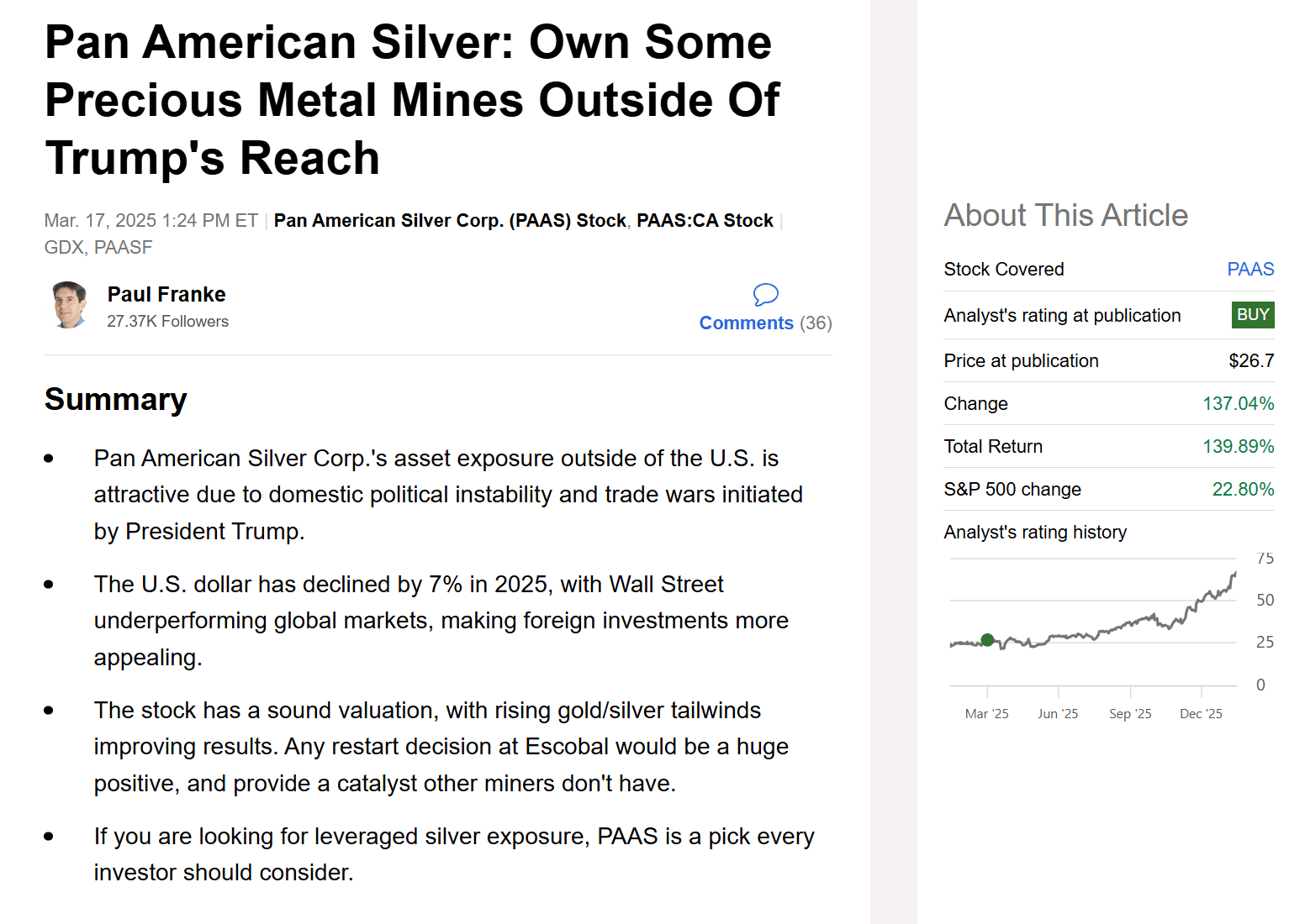 Pan American Silver: More Risk Than Reward, Opposite Of Early 2025 ...
