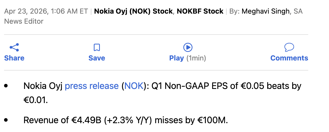 Nokia: Sleeping Giant Boosted By AI (NYSE:NOK) | Seeking Alpha