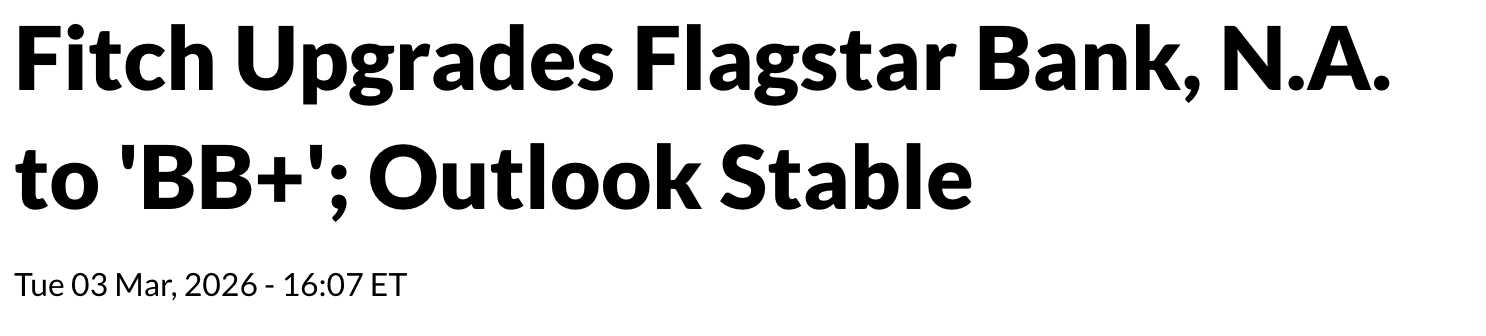 Flagstar Bank Stock: Back-To-Back Profitability And Credit Rating ...