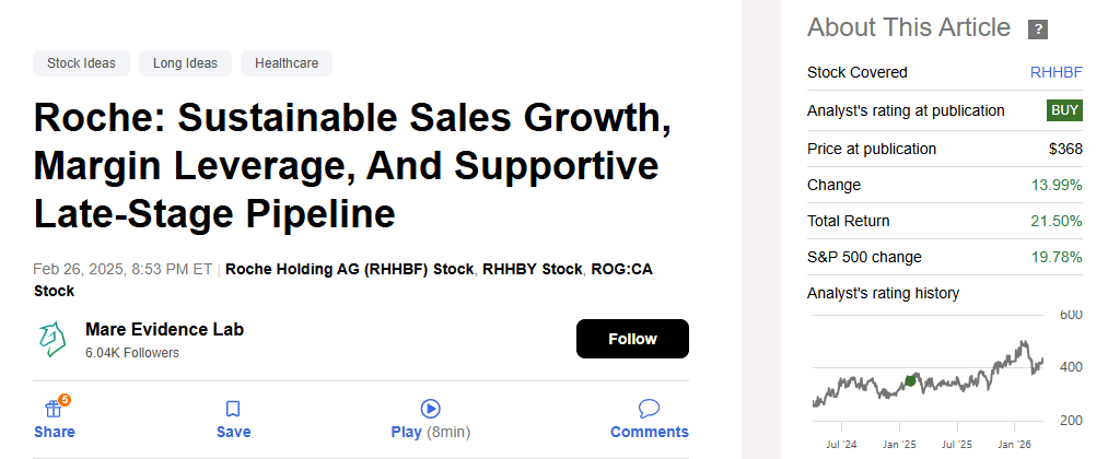 Roche: Policy Overhang Clears, Fundamentals Intact, Upside Remains ...