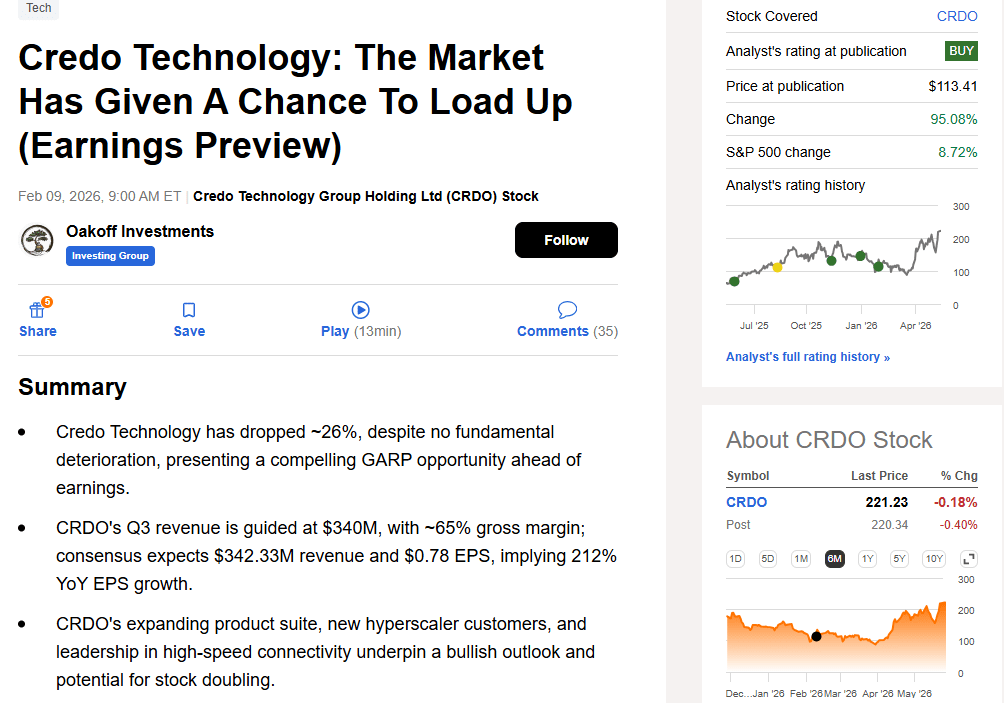 Credo Remains A Buy Ahead Of Earnings (Earnings Preview) (NASDAQ:CRDO ...