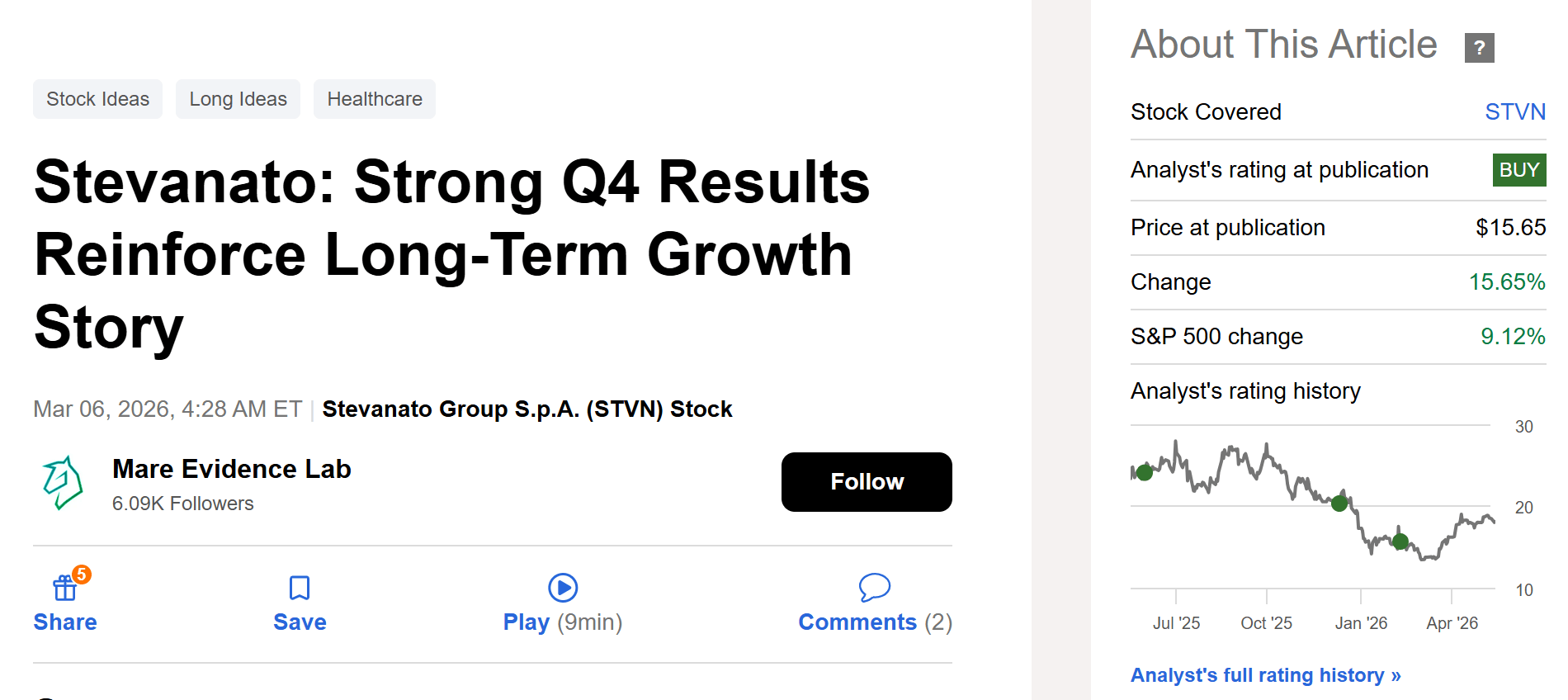Stevanato: HVS Momentum Overshadows Engineering Weakness, Offering ...