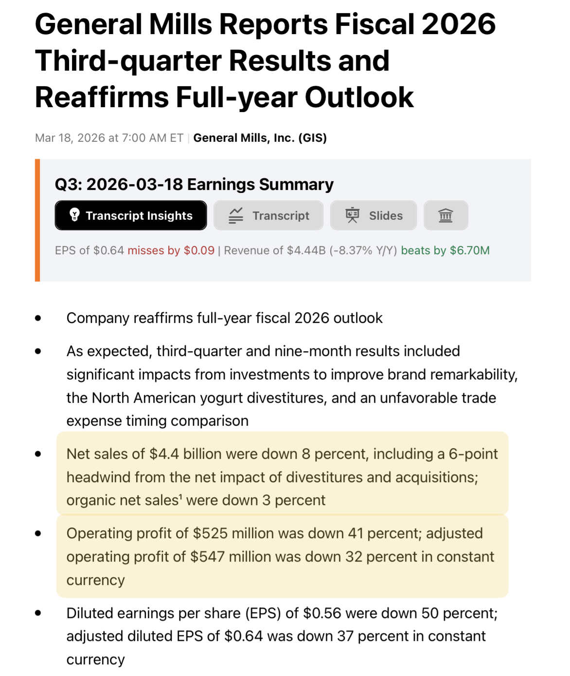 General Mills Stock: Dividend In Danger Of Getting Milled — Sell (NYSE ...