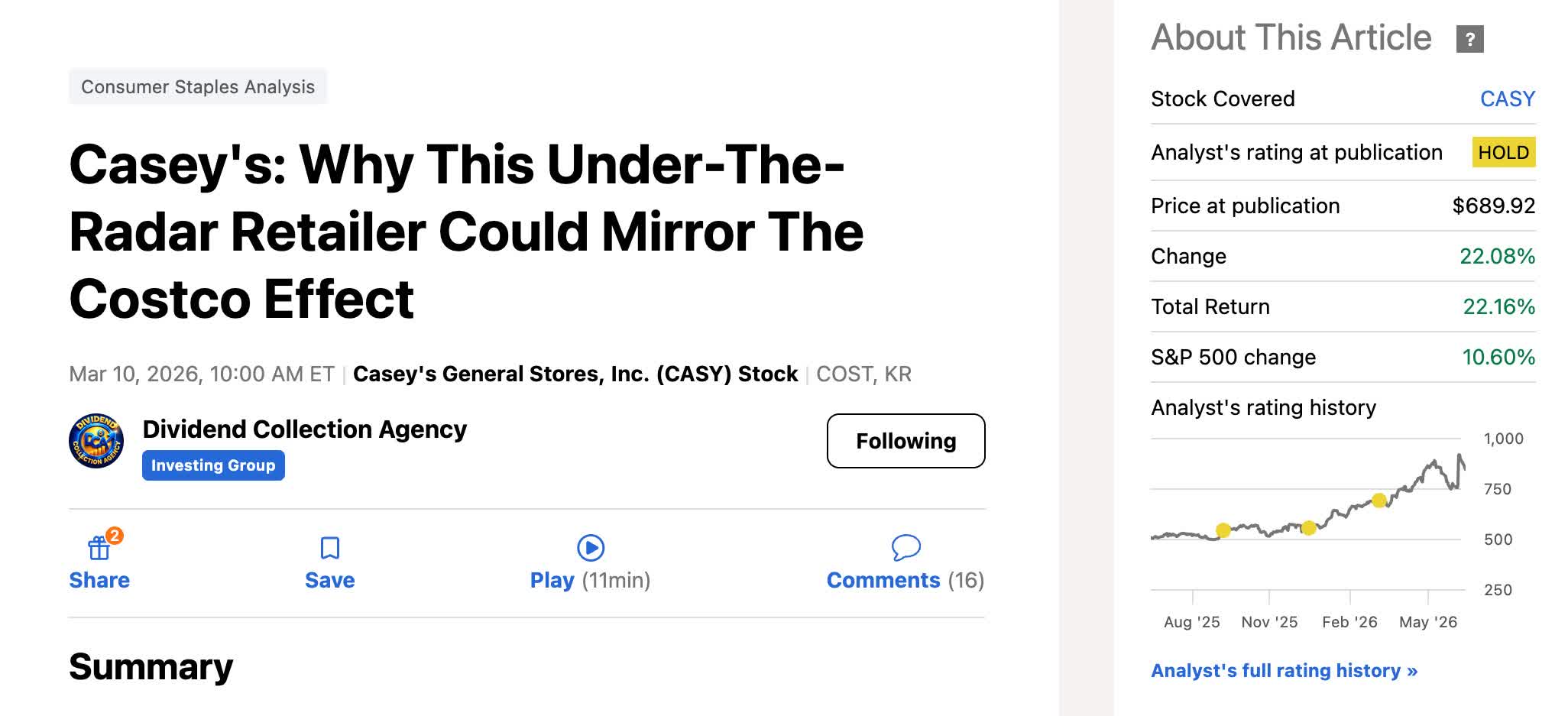 Casey's General Stores Stock: The Costco Effect Has Gone Too Far ...