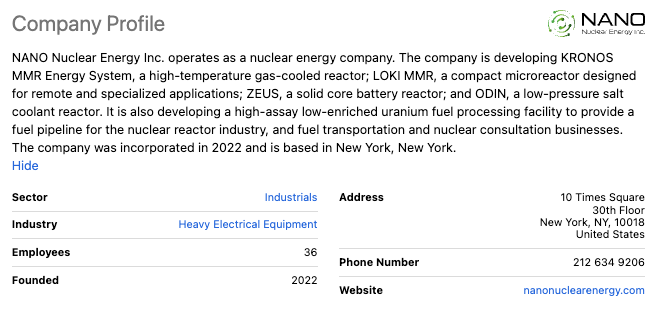 Update On NANO Nuclear Energy: An Attractive Takeover Candidate (NASDAQ ...