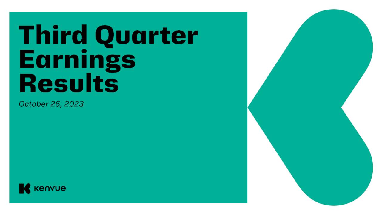 Kenvue Inc. 2023 Q3 - Results - Earnings Call Presentation (NYSE:KVUE) | Seeking Alpha