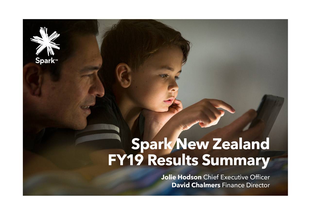 Spark New Zealand Limited 2019 Q4 - Results - Earnings Call Slides ...