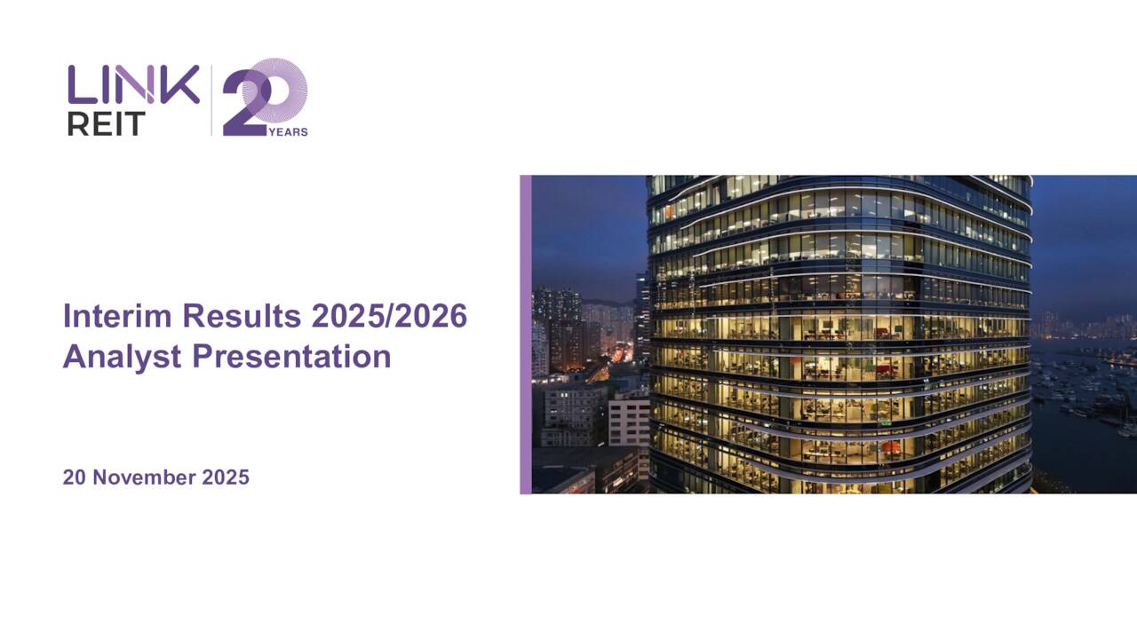 Link Real Estate Investment Trust 2026 Q2 - Results - Earnings Call ...