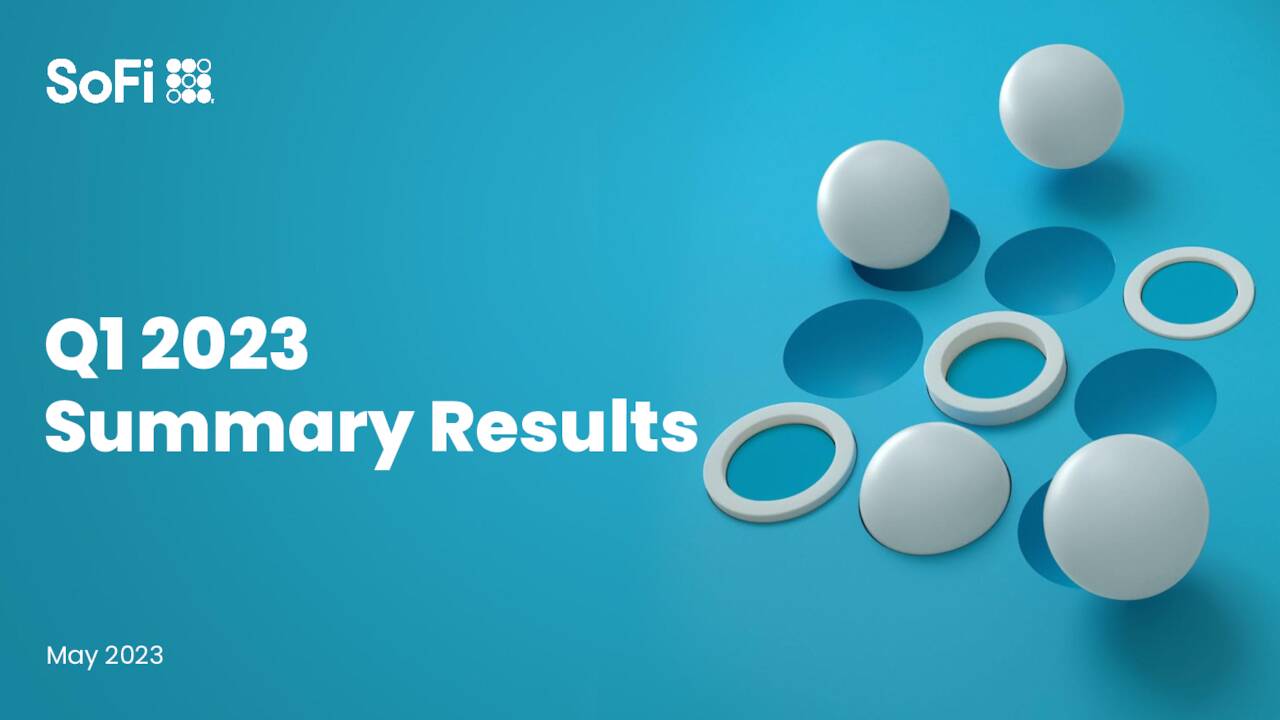 SoFi Technologies, Inc. 2023 Q1 - Results - Earnings Call Presentation ...