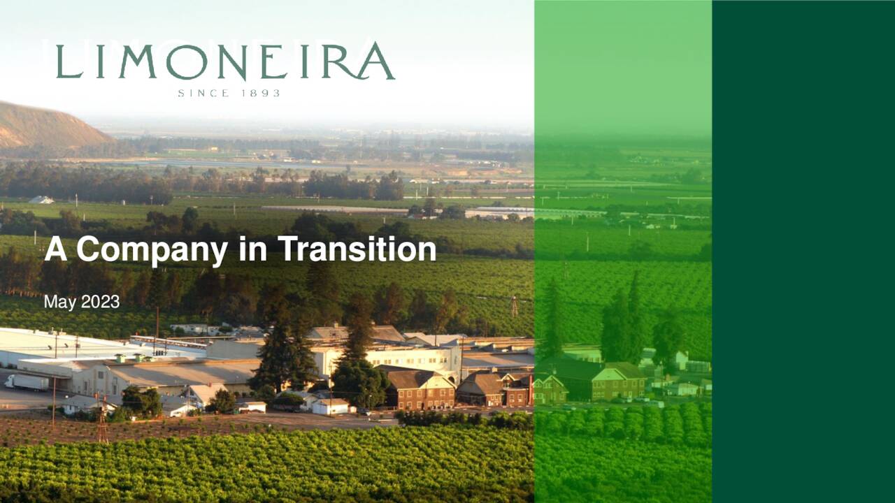Limoneira (LMNR) Investor Presentation - Slideshow (NASDAQ:LMNR ...