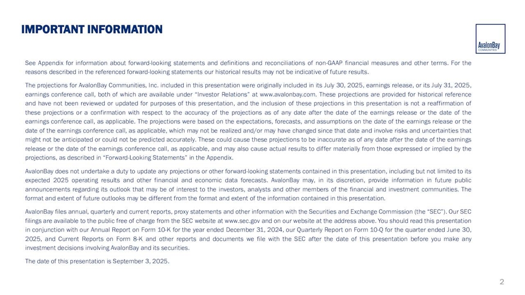 AvalonBay Communities, Inc. (AVB) Presents at BofA Securities 2025 ...