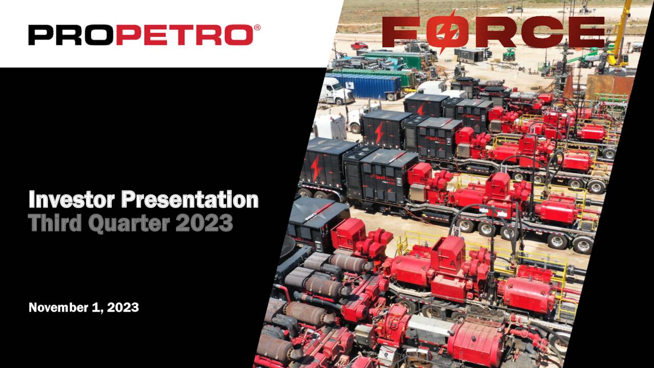 ProPetro Holding Corp. 2023 Q3 - Results - Earnings Call Presentation ...