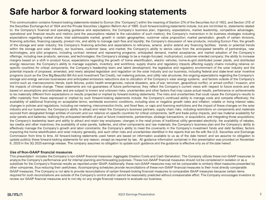 Sunrun Inc. 2025 Q3 - Results - Earnings Call Presentation (NASDAQ:RUN) 2025-11-06 | Seeking Alpha