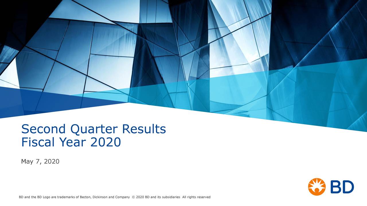 Becton, Dickinson and Company 2020 Q2 - Results - Earnings Call ...
