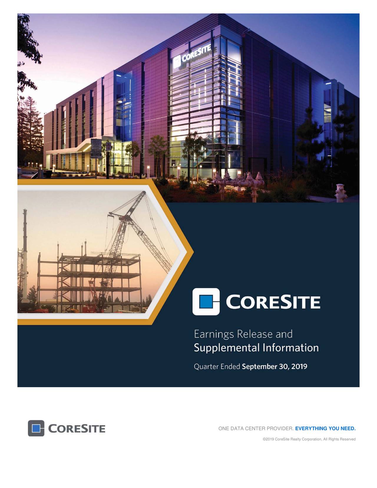 CoreSite Realty Corporation 2019 Q3 - Results - Earnings Call ...