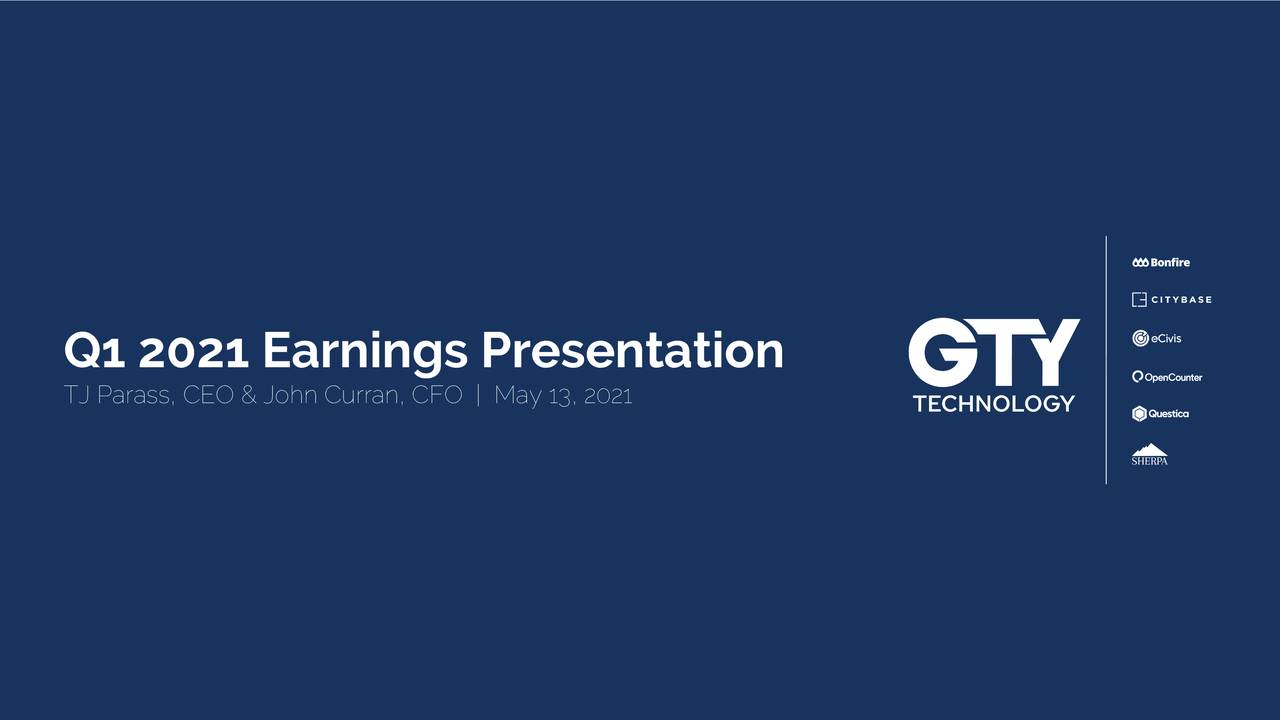 GTY Technology Holdings Inc. 2021 Q1 - Results - Earnings Call ...