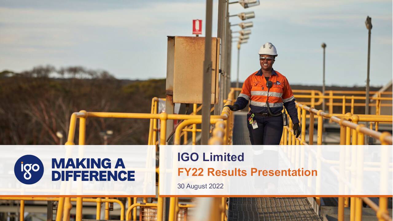 IGO Limited 2022 Q4 - Results - Earnings Call Presentation (OTCMKTS ...