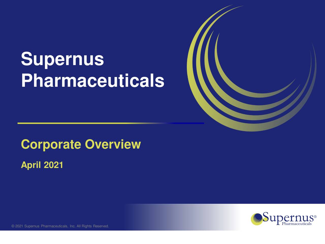 Supernus Pharmaceuticals (SUPN) Investor Presentation - Slideshow ...