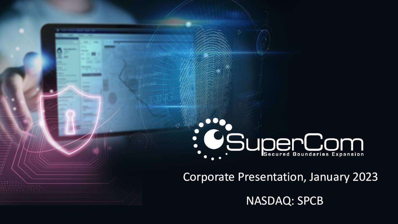 SuperCom (SPCB) Investor Presentation - Slideshow (NASDAQ:SPCB ...