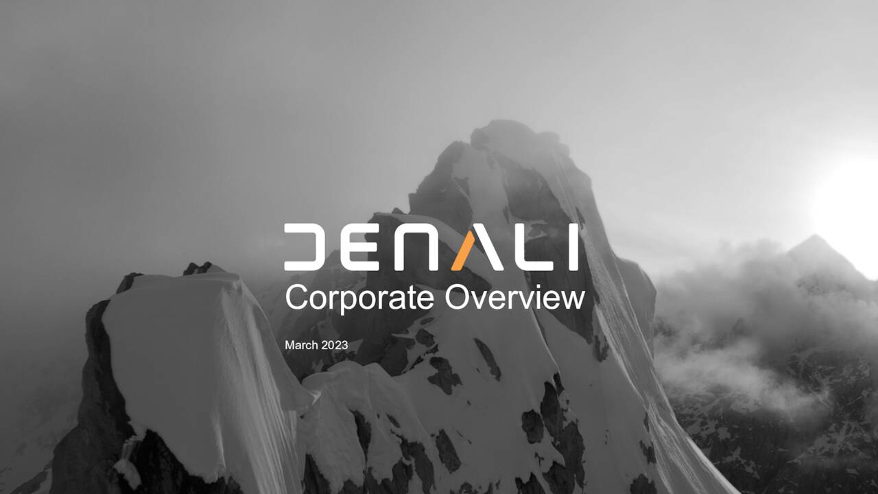 Denali Therapeutics (DNLI) Investor Presentation - Slideshow (NASDAQ:DNLI) | Seeking Alpha