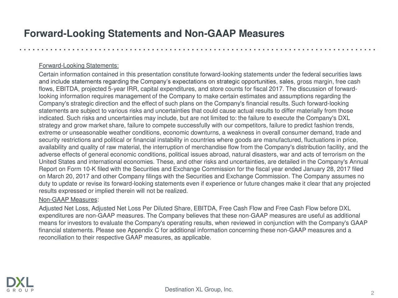 Destination XL Group (DXLG) Presents At Jefferies 2017 Global Consumer ...