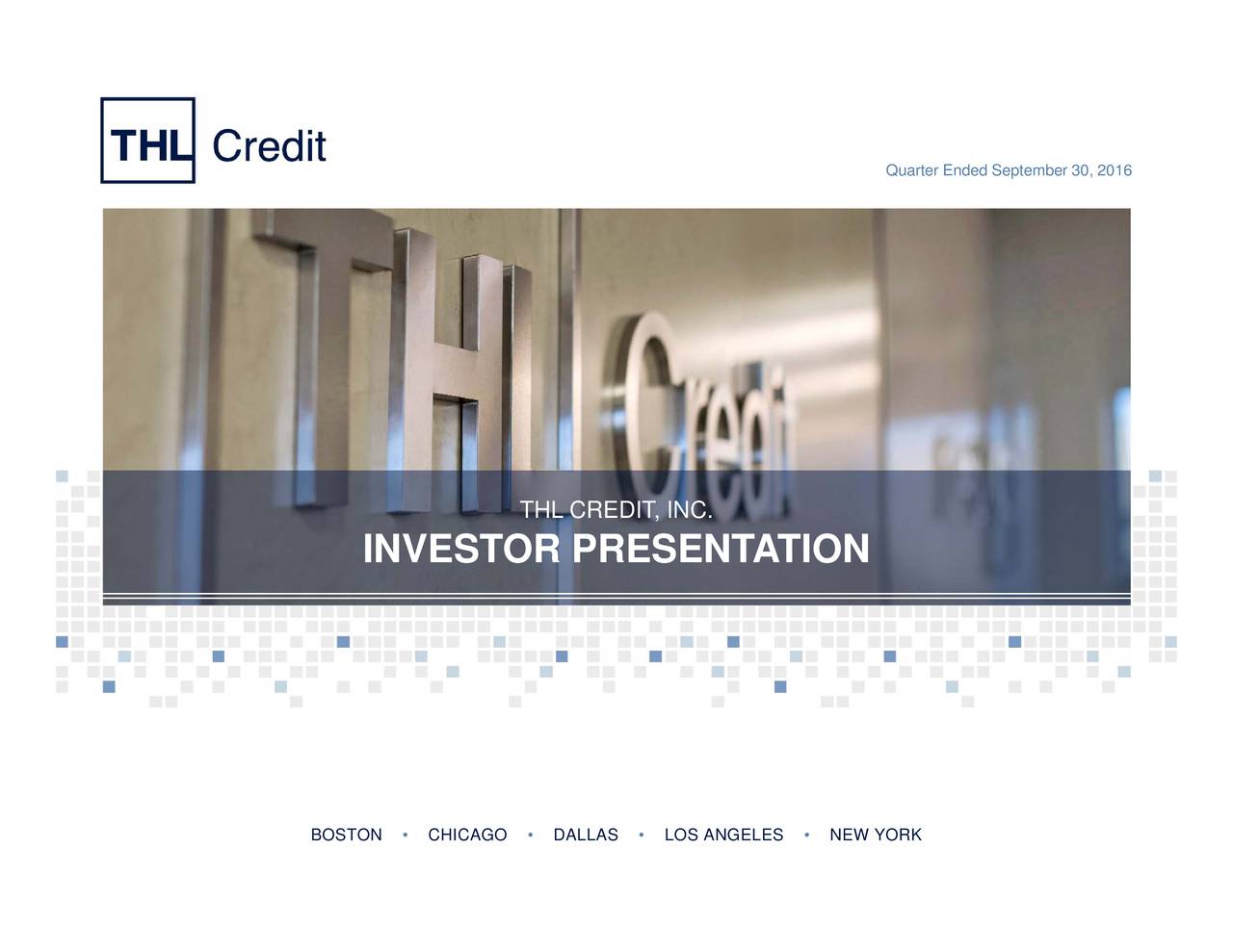 THL Credit 2016 Q3 - Results - Earnings Call Slides (NASDAQ:CCAP ...