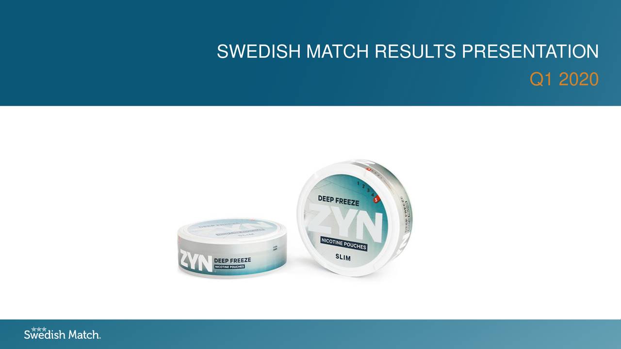 Swedish Match AB (publ) 2020 Q1 - Results - Earnings Call Presentation (OTCMKTS:SWMAF-DEFUNCT ...