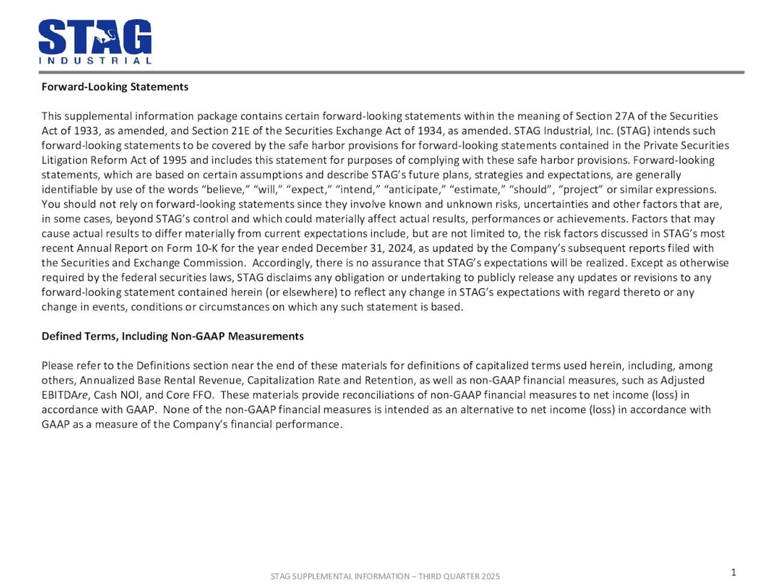 STAG Industrial, Inc. 2025 Q3 - Results - Earnings Call Presentation ...