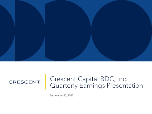 Crescent Capital BDC, Inc. 2025 Q3 - Results - Earnings Call ...