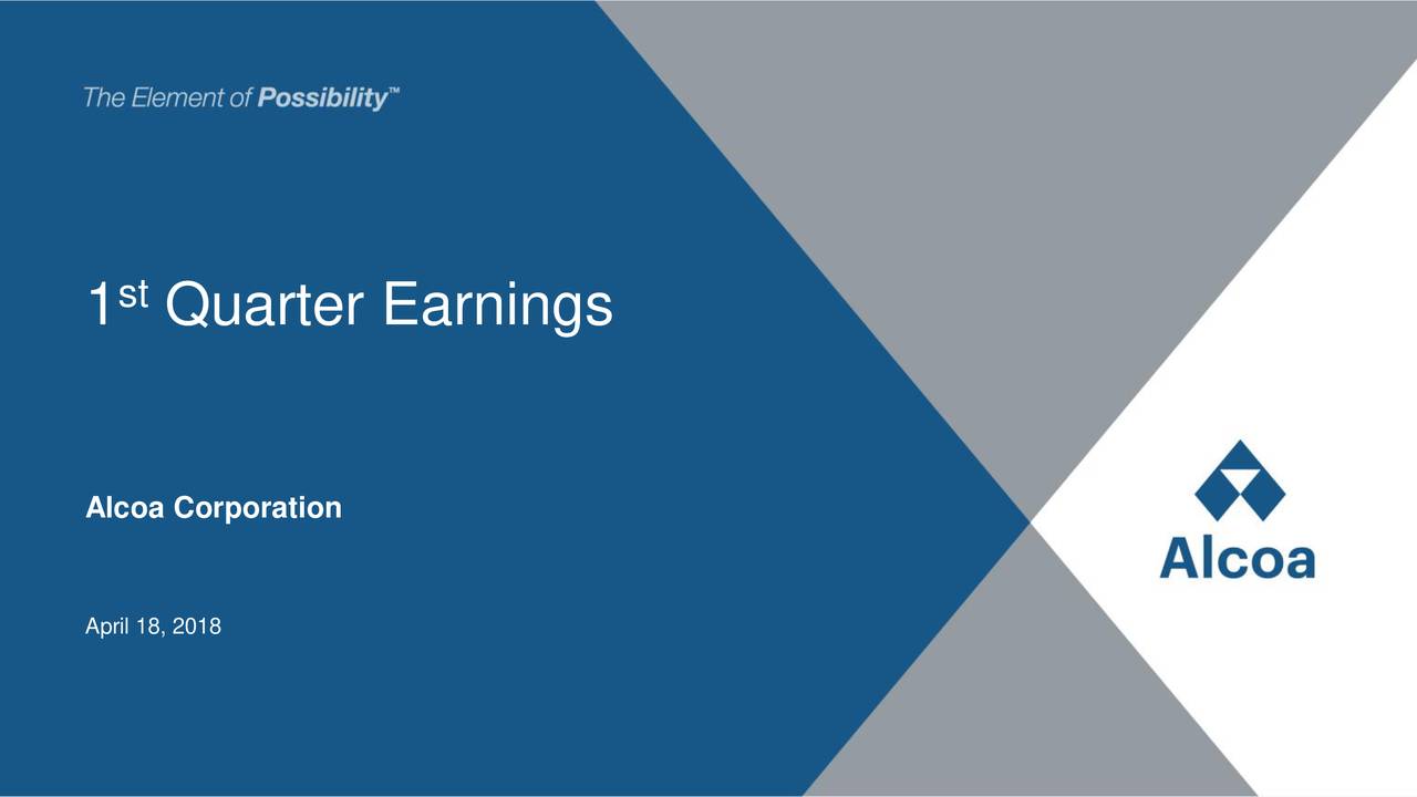 Alcoa, Inc. 2018 Q1 - Results - Earnings Call Slides (NYSE:AA ...