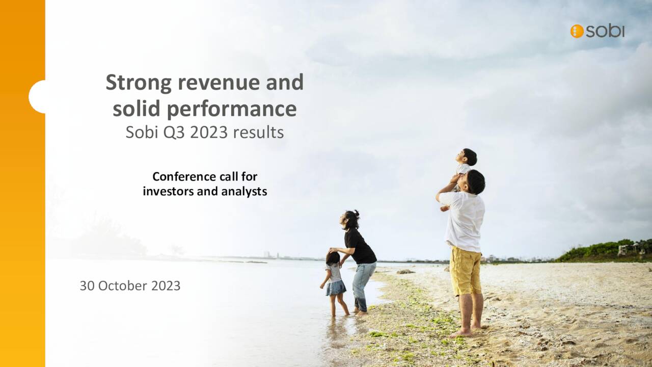 Swedish Orphan Biovitrum AB (publ) 2023 Q3 - Results - Earnings Call Presentation (OTCMKTS:BIOVF ...