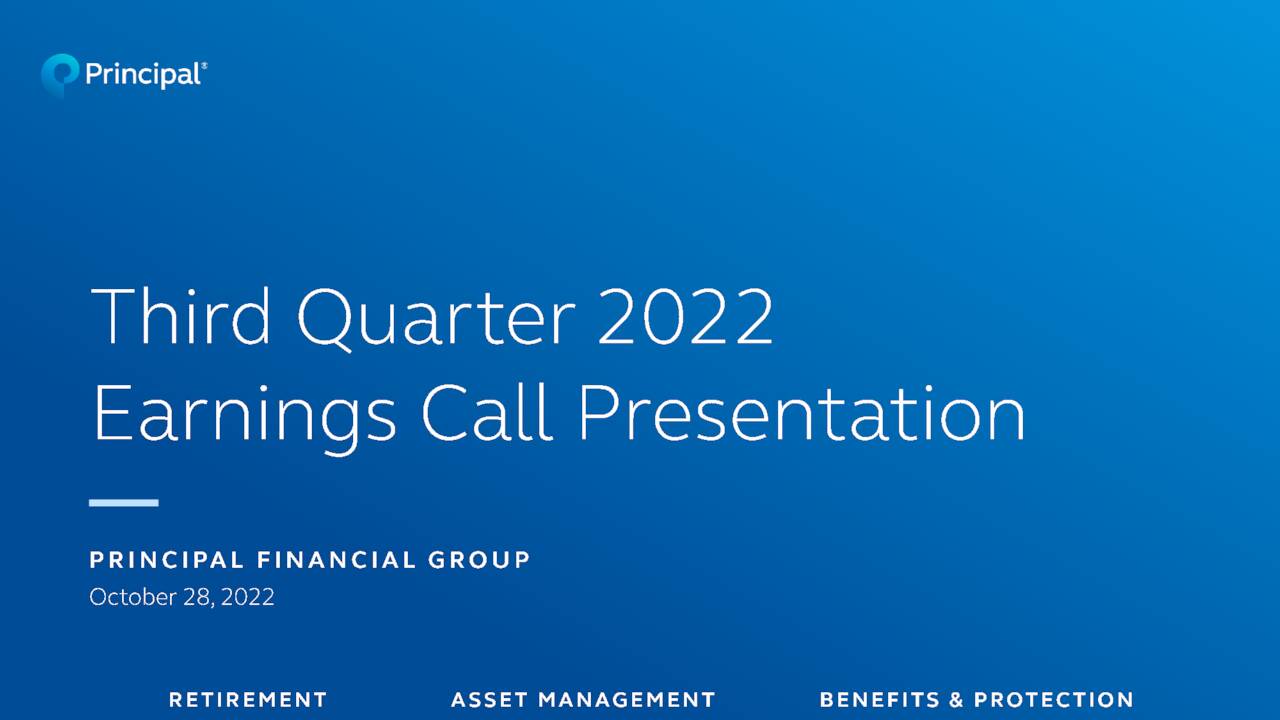 Principal Financial Group, Inc. 2022 Q3 - Results - Earnings Call Presentation (NASDAQ:PFG ...