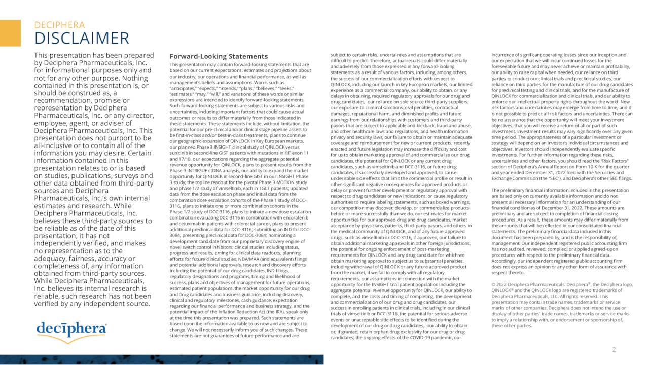 Deciphera Pharmaceuticals (DCPH) Investor Presentation - Slideshow ...