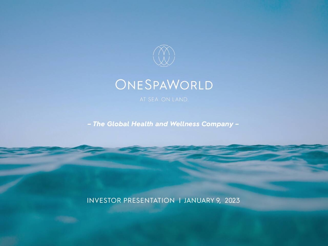 OneSpaWorld (OSW) Investor Presentation - Slideshow (NASDAQ:OSW) 2023 ...